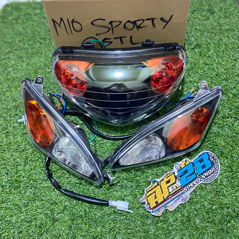 Mata MIO SPORTY 5TL ด้านหน้าและด้านไฟเลี้ยวรีเซ็ต 1 ชุดที่สมบูรณ์รุ่น 2 ...