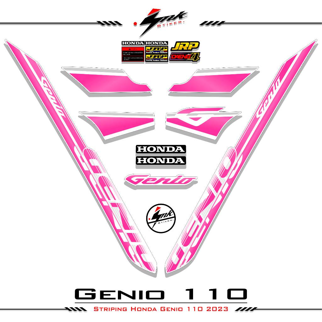 Putih Striping Honda Genio 2020 2023 2024 Motif 17 Basic White Sticker ...