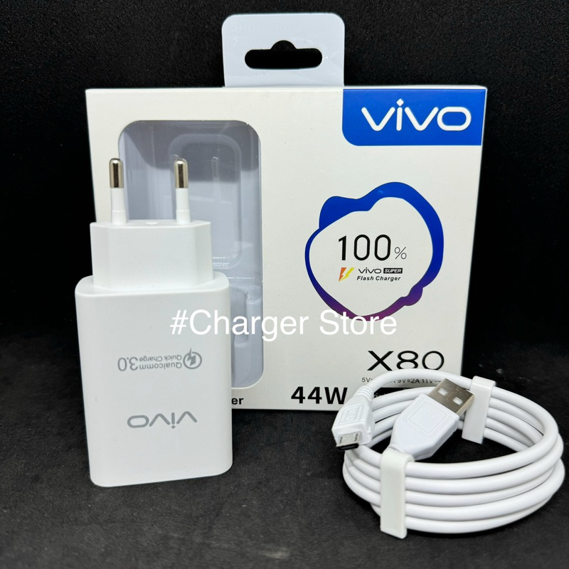 เครื่องชาร์จ Vivo Fast Charging 44W 5V 3A ORIGINAL Y03 Y16 Y17S V23 V21 V27 T1 5G V11 V9 V7 Y12 ...