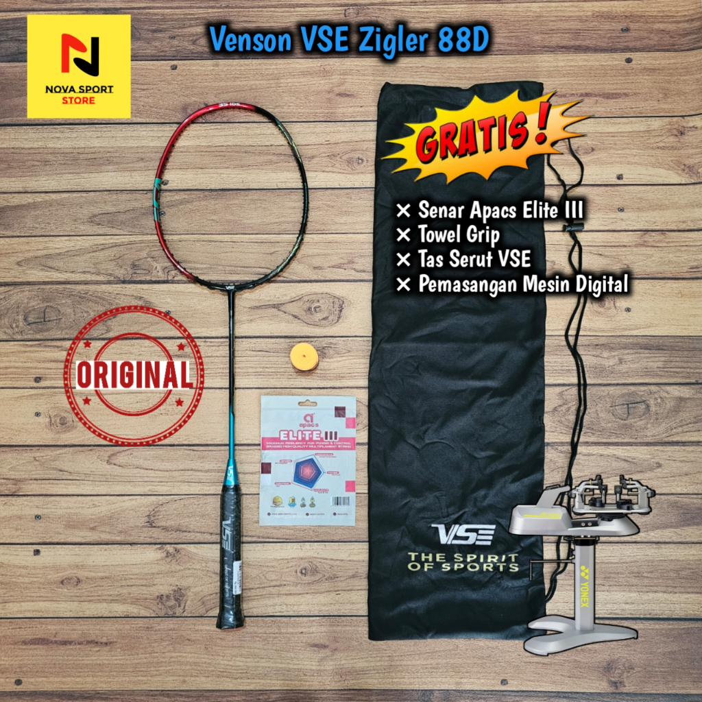 ไม้แบดมินตัน Venson VSE Zigler 88D | Shopee Thailand