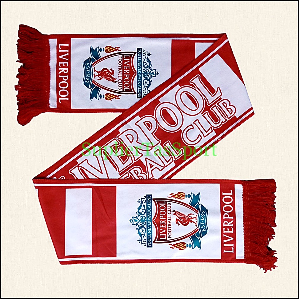 ผ้าพันคอพิมพ์ลาย Alternating Liverpool Football Club Motif Grade Ori ...