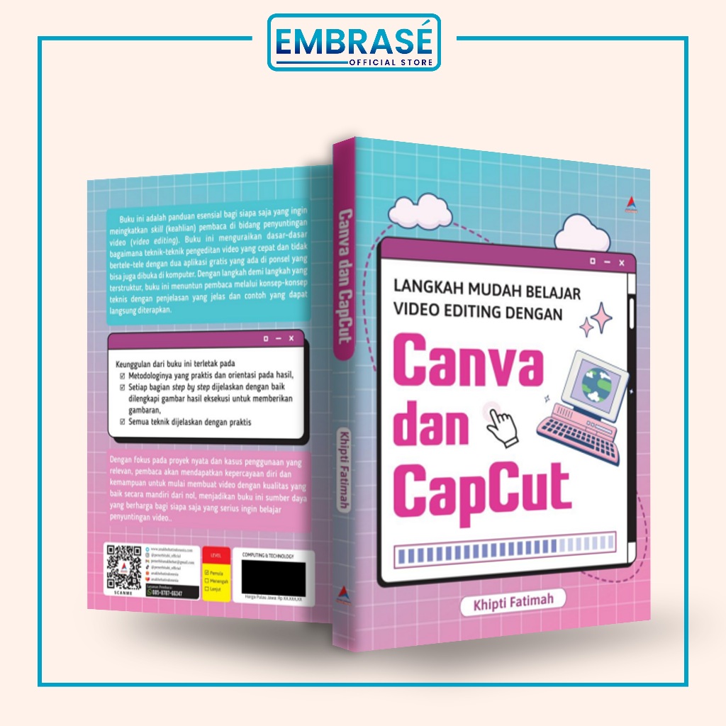 หนังสือแนะนําขั้นตอนง่ายๆในการตัดต่อวิดีโอด้วย canva และ capcut - Embrase | Shopee Thailand