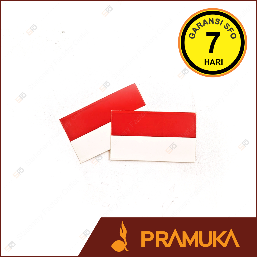 Merah PUTIH Straight Red And White Flag Cheek Sticker - Face Sticker ...