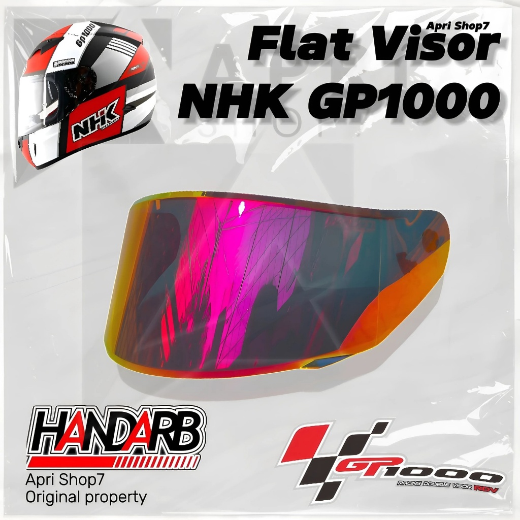 หมวกกันน็อคกระจก กระบังหน้าแบน NHK GP1000 HANDARB | Shopee Thailand