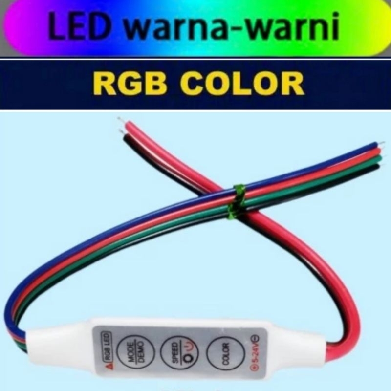 Mini Controller Dimmer RGB Dimmer โมดูลสายกระพริบ Strobe อัตโนมัติ LED ...