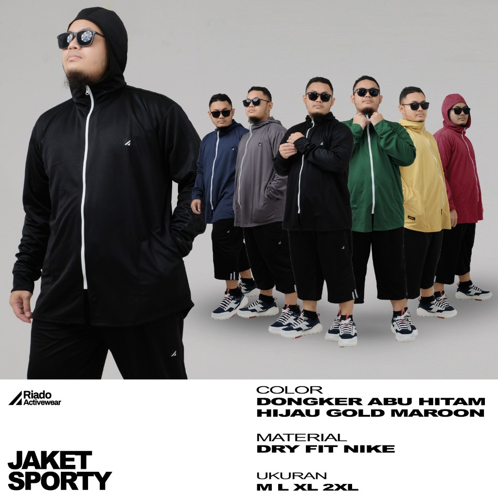 Riado SPORTY Jacket/เสื้อแจ็คเก็ตกีฬาผู้ชายและลําลอง MUSLIM ORIGINAL ...