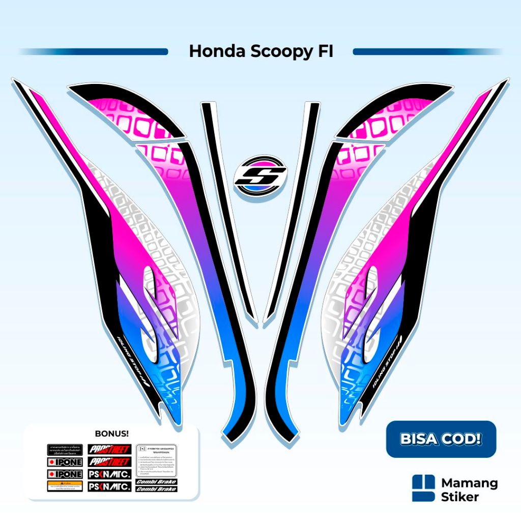 Striping Scoopy FI Variations (8) 2013 2014 2015 Thailand Stylish Cool ...
