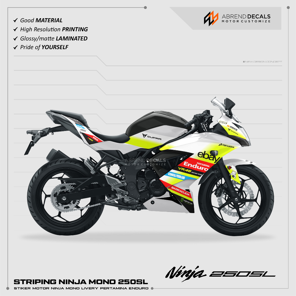 Striping NINJA MONO 250SL LIVERY PERTAINA ENDURO MOTO GP 2024/KAWASAKI ...