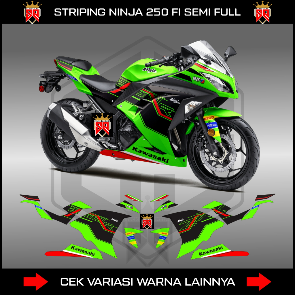 Dceal STRIPING NINJA 250 FI/STICKER KAWASAKI NINJA FI 250RR | Shopee ...