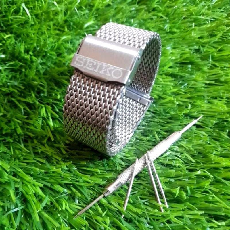 Seiko Watch Strap Stainless Sand Chain Mesh Chain 20mm 22mm | Shopee ...