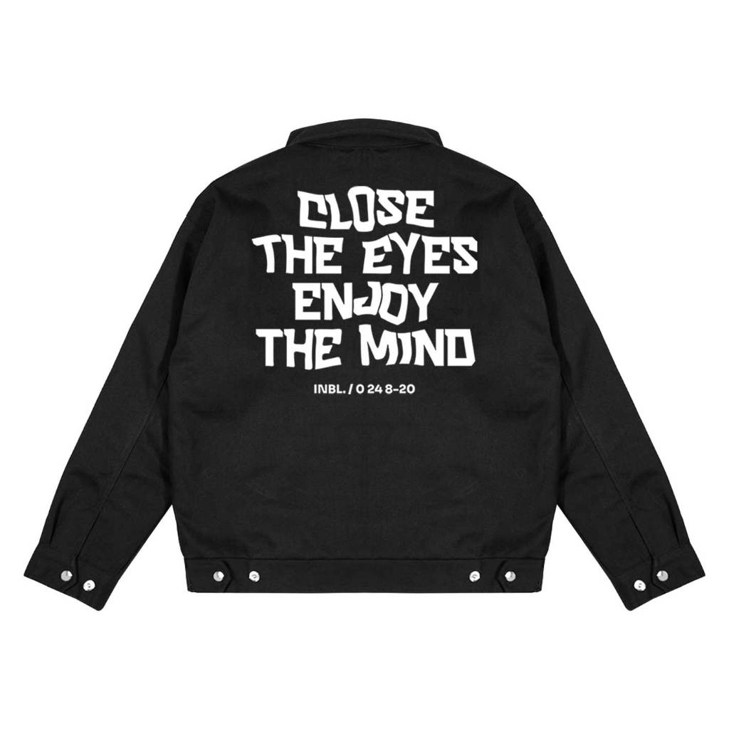 Hitam Inbl Boxy Work Jacket - Mind Matter Jacket สีดํา | Shopee Thailand