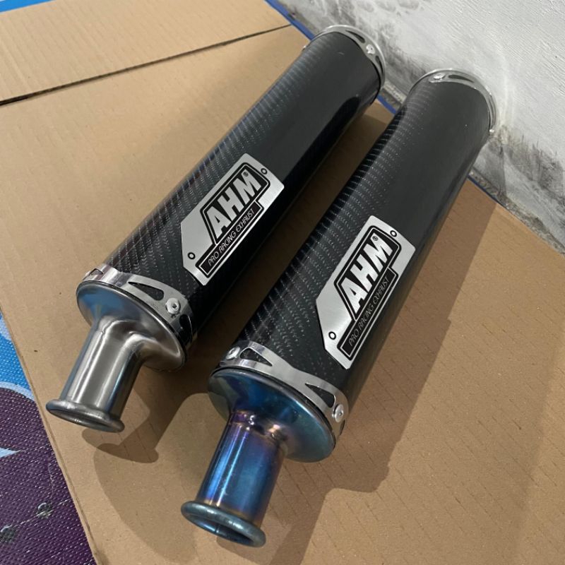 Ahm Exhaust/Ekzos 2Stroke Carbon ชนิดสีน้ําเงินเท่านั้น | Shopee Thailand