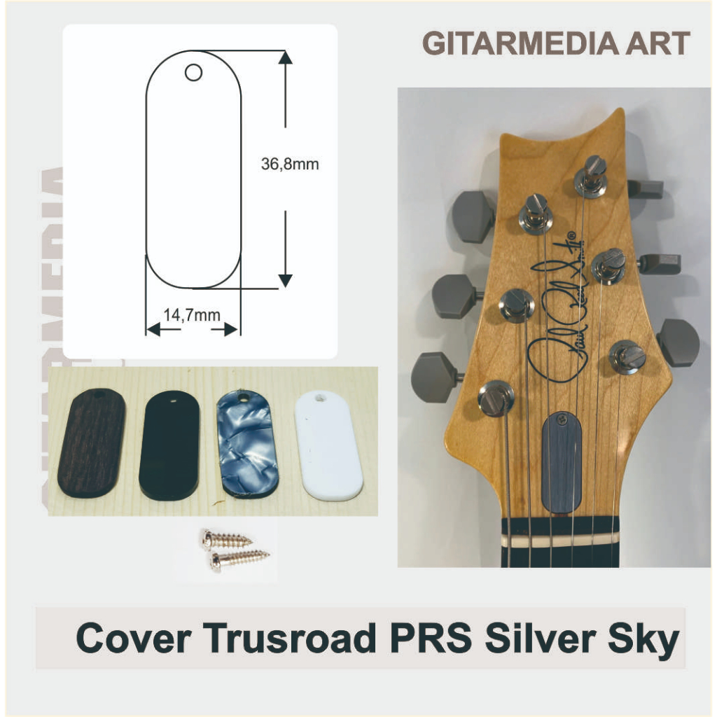 Trusroad cover PRS กีตาร์ สีเงิน - PRS Silver sky guitar Iron cover ...