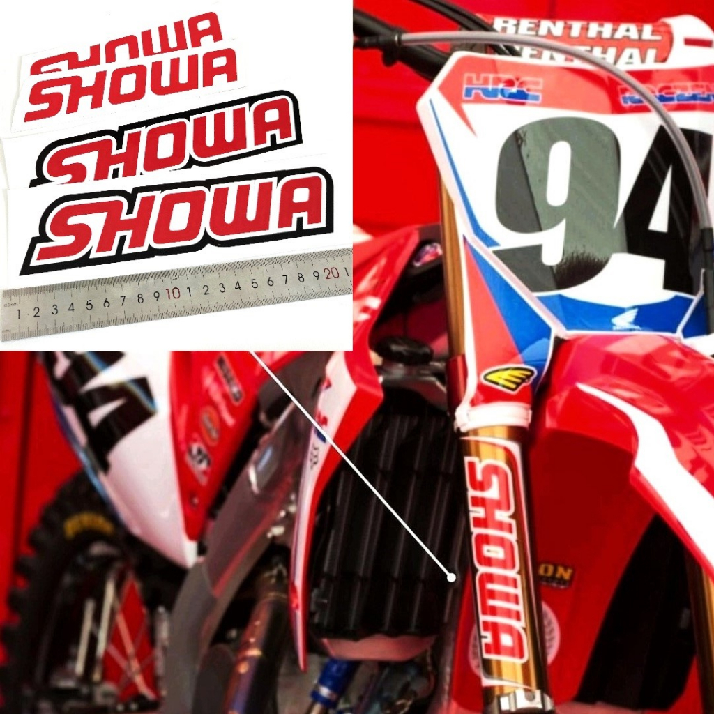 สติกเกอร์ USD SHOCK ด้านหน้า SHOWA KLX CRF DTRACKER WR KTM YZ KX ORAJET ...