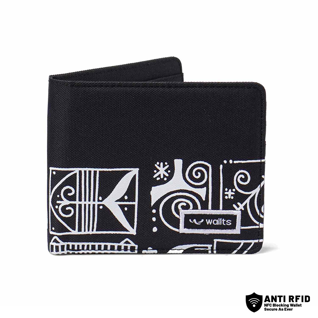 Wallts Keio Linea - กระเป๋าสตางค์แบบพับได้ผ้าใบสองพับกันน้ําสําหรับผู้ชาย | Shopee Thailand