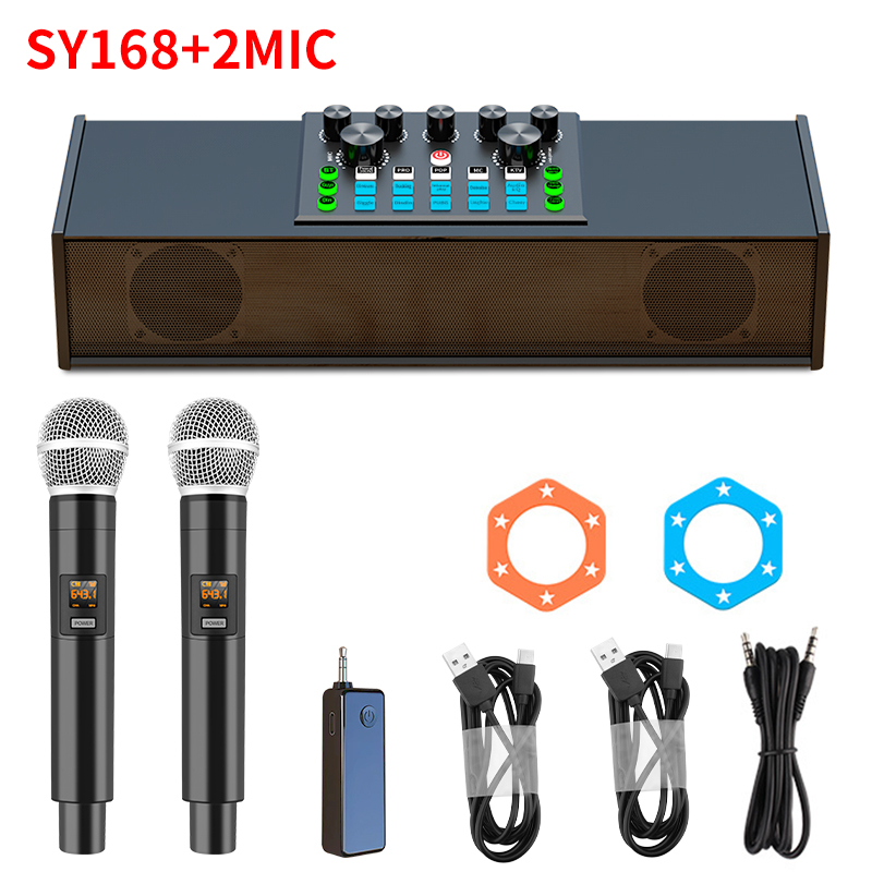 ลําโพงการ์ดเสียง all-in-one SY6 SY168 SY8 บลูทูธ พร้อมไมโครโฟนไร้สาย ...