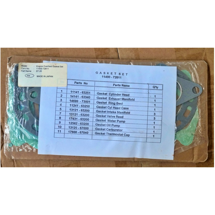 ปะเก็นชุดปะเก็นเครื่องยนต์ เต็มชุด หัวไซลินเดอร์ SUZUKI ST20 ST-20 ...