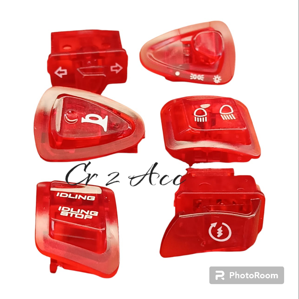 Merah TOMBOL Honda Beat FI/VARIO FI ปุ่มสวิตช์, IDLING STOP Beat ESP ...