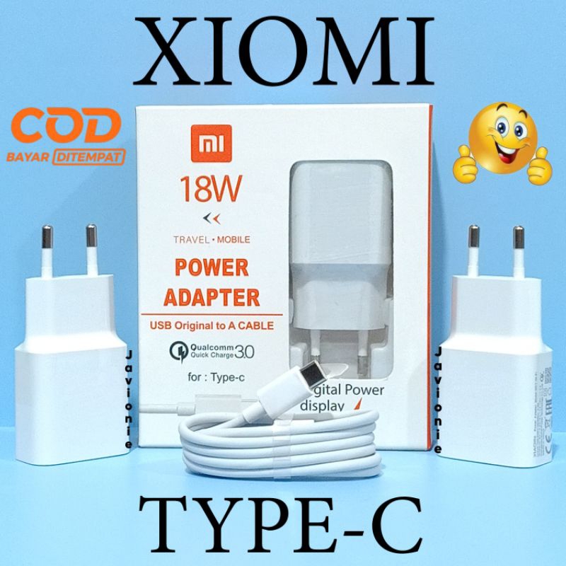 เครื่องชาร์จ Casan Cas XIAOMI Fast Charging Redmi A3 10C Original TYPE C 10W 18W MDY 08 EI ...