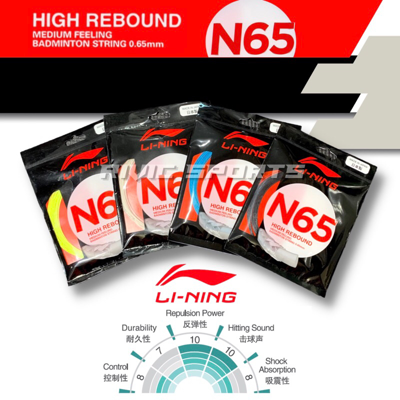 สายแบดมินตัน Lining N65 N 65 Original MADE IN JAPAN Li-Ning | Shopee Thailand