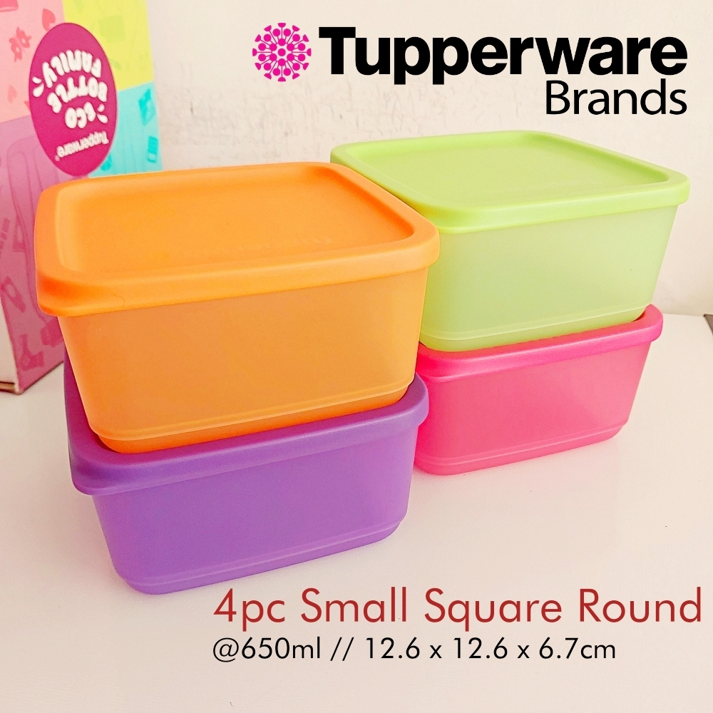 Tupperware กระปุกพลาสติก ทรงกลม ขนาดเล็ก 650 มล. 4 ชิ้น | Shopee Thailand