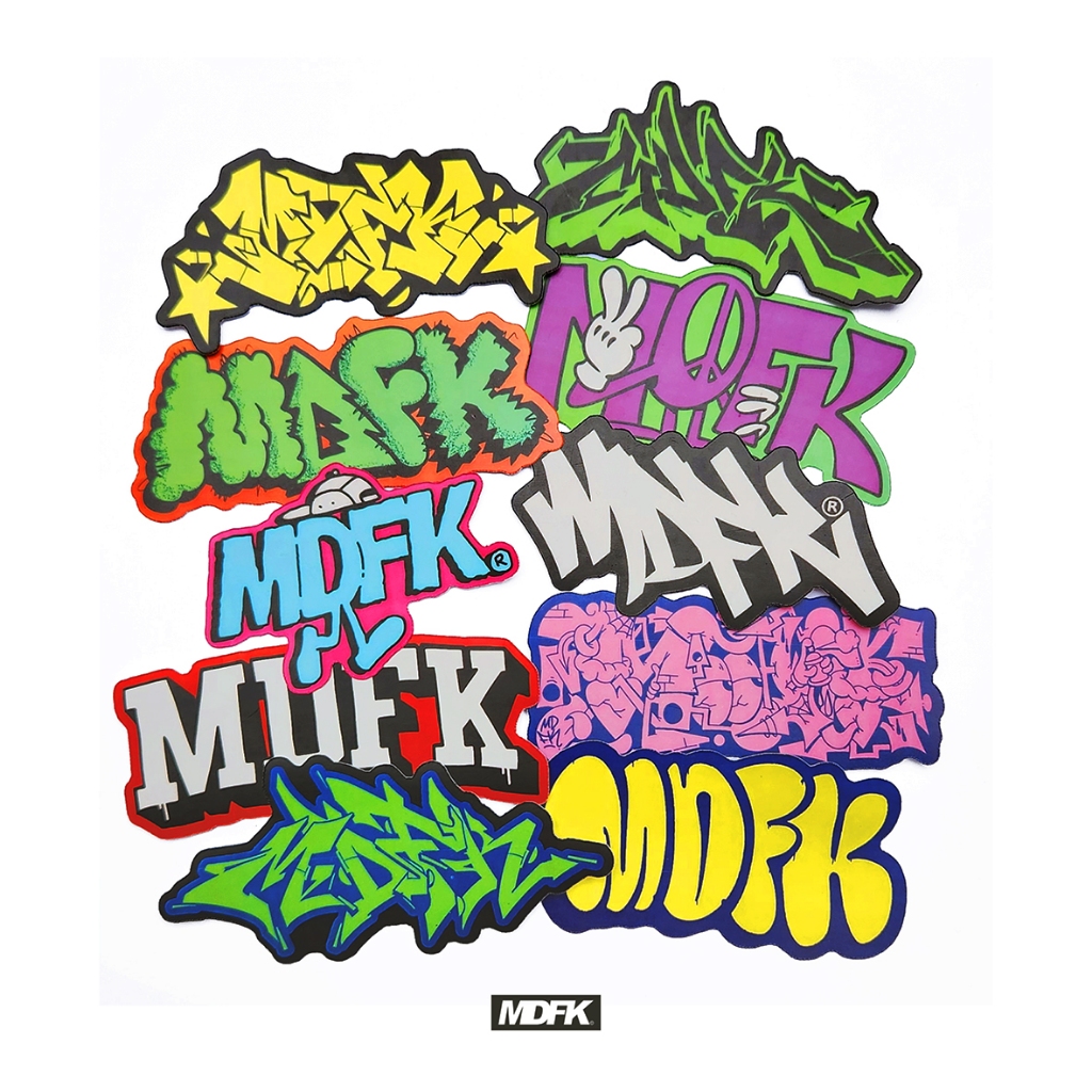 Mdfk แพ็กสติกเกอร์ หลากสีสัน (แพ็กสติกเกอร์ 10 ชิ้น) ดีไซน์ดั้งเดิม โดย ...