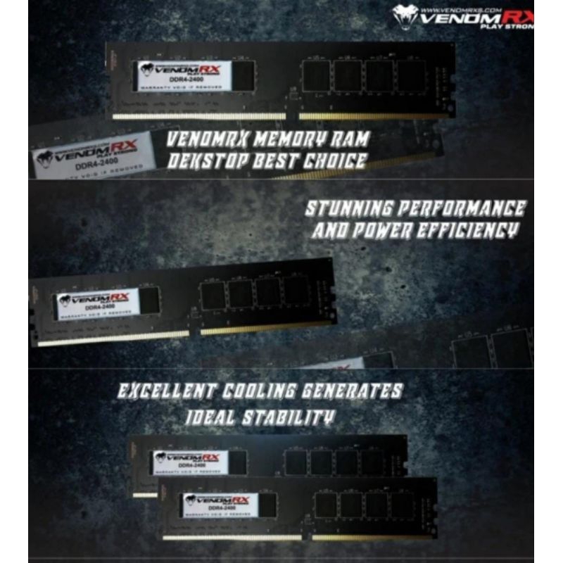 หน่วยความจํา RAM VENOMRX DDR4 4GB | 8กิกะไบต์ | 16gb PC-21300 2666Mhz ...
