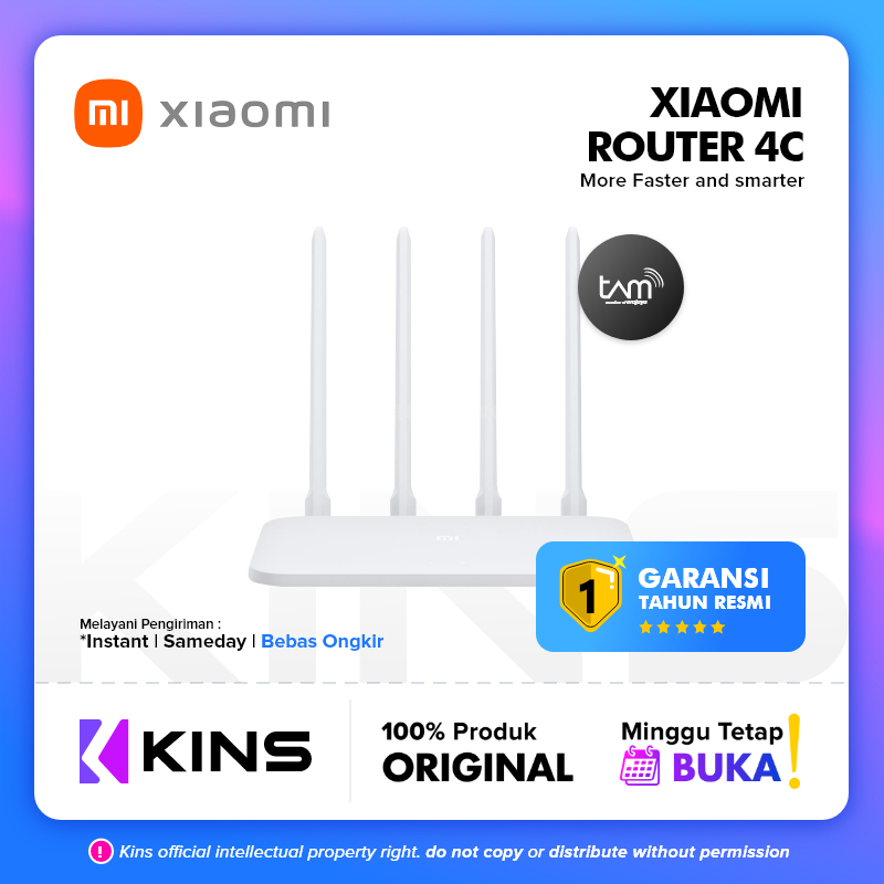 Xiaomi Mi Router 4C 4 เสาอากาศหน่วยความจํารอบทิศทาง 64MB Global Version ...