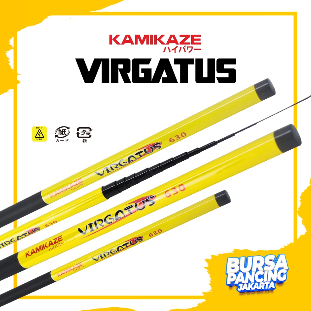 Kamikaze Joran Tegek VIRGATUS ส่วนสั้น คาร์บอน ขนาด 240 ซม. - 720 ซม. สําหรับแม่น้ํา และห้อง ...