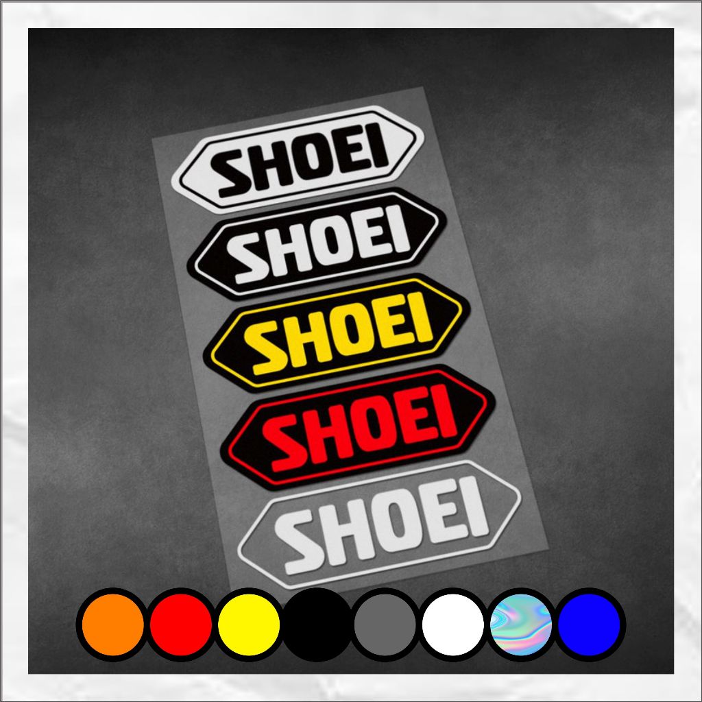 Shoei STICER BRAND สติกเกอร์ติดหมวกกันน็อค คุณภาพดี | Shopee Thailand