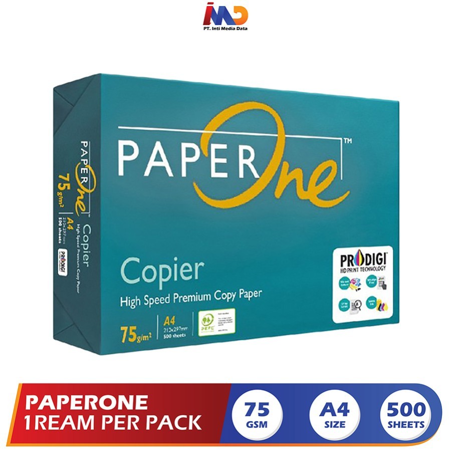 Paperone A4 Paper 75gr 1ream (500 แผ่น) กระดาษ HVS | Shopee Thailand