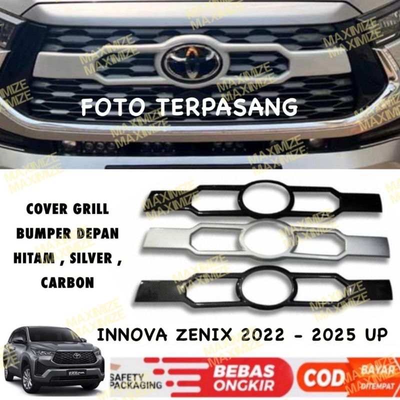 Hitam Innova ZENIX รายชื่อฝาครอบกระจังหน้า 2023 2024 2025 Black Silver ...