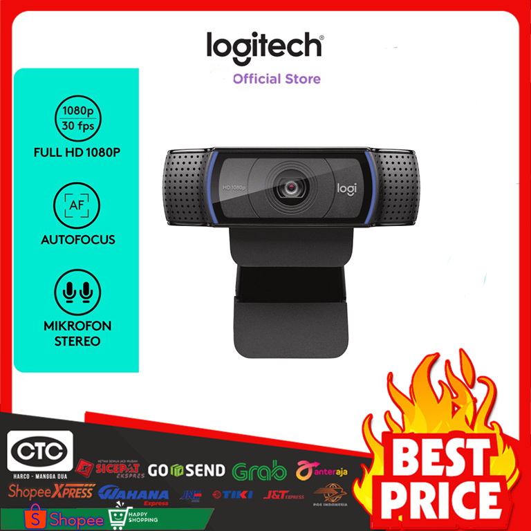 กล้องเว็บแคม Logitech C920 PRO Full HD 1080p ออโต้โฟกัส ตัดเสียงรบกวน ...