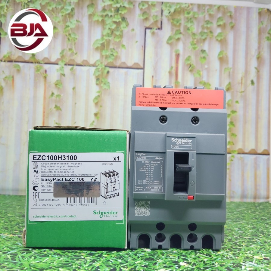 Mccb เบรกเกอร์ Schneider Electric EZC100H 3P 100A 3phase 100A EZC100H3100 | Shopee Thailand