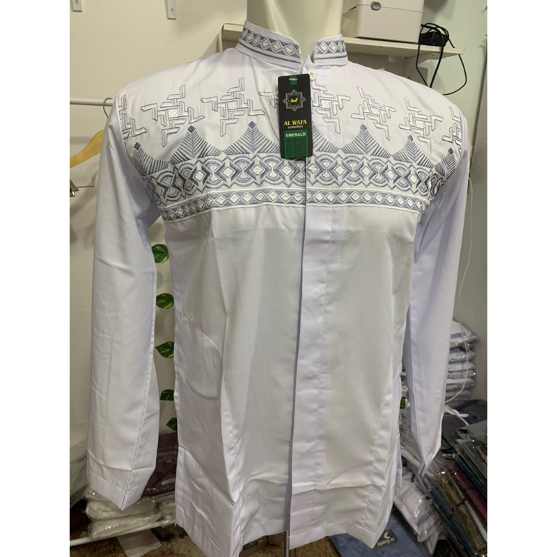 Putih ปัก WHITE KOKO AL-WAFA EMERALD DRESS | Shopee Thailand