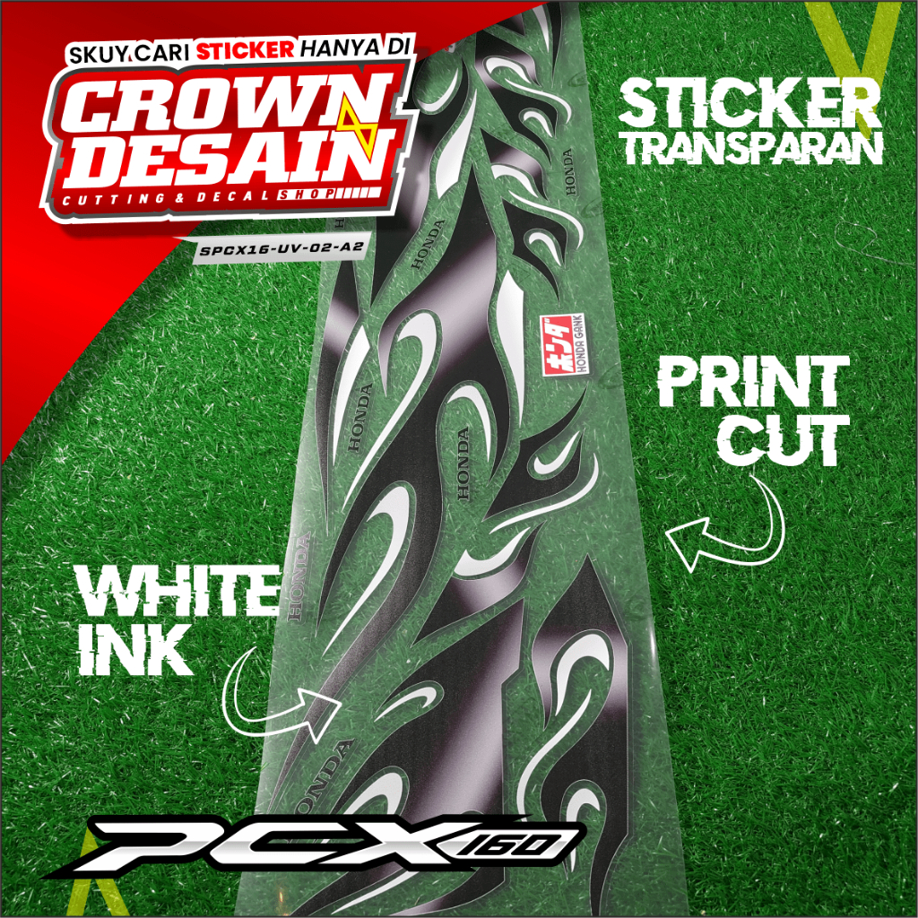 Pcx 160 Transparent Striping Racing Api Design - Semifull Sticker PCX ...