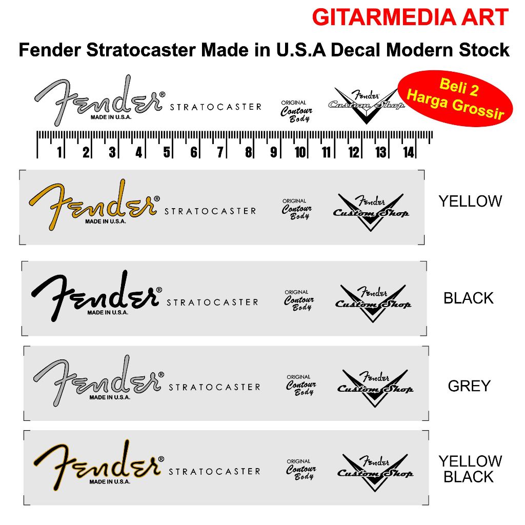 โลโก้ fender stratocaster ผลิตใน USA fender USA Guitar logo | Shopee ...