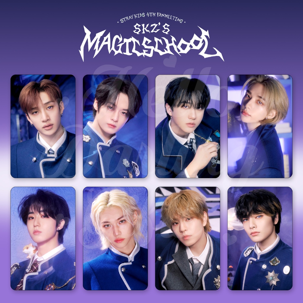โฟโต้การ์ด Stray Kids Magic School OT8 ไม่เป็นทางการ. | Shopee Thailand