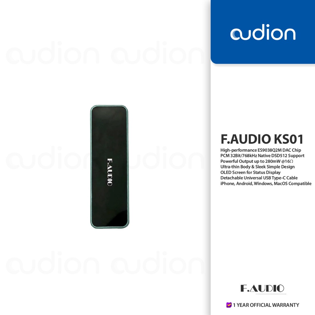 F.audio/f AUDIO/FAUDIO KS01 ES9038Q2M 3.5 มม. USB Type-C/iOS DAC/AMP ...