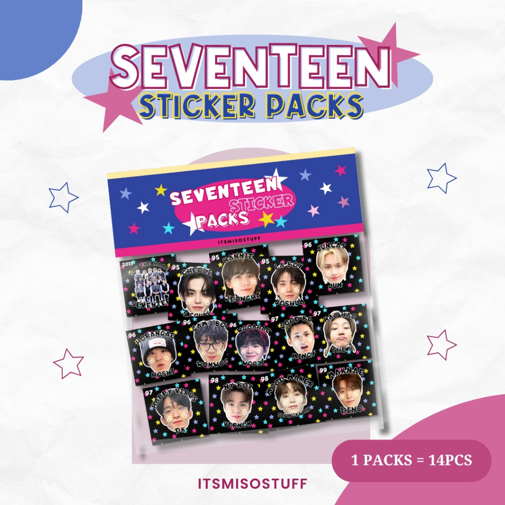 Seventeen Sticker Packs/Seventeen Stickies/Sebong Sticker/Sebong ...