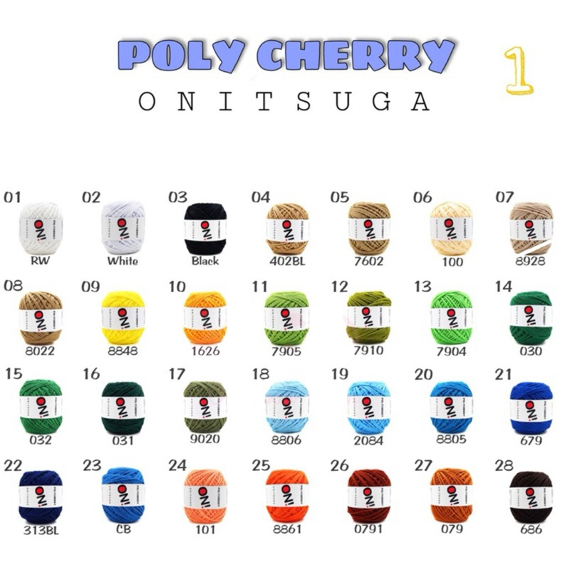 เส้นด้ายถักโพลีเอสเตอร์ Onitsuga POLYCHERRY | Shopee Thailand