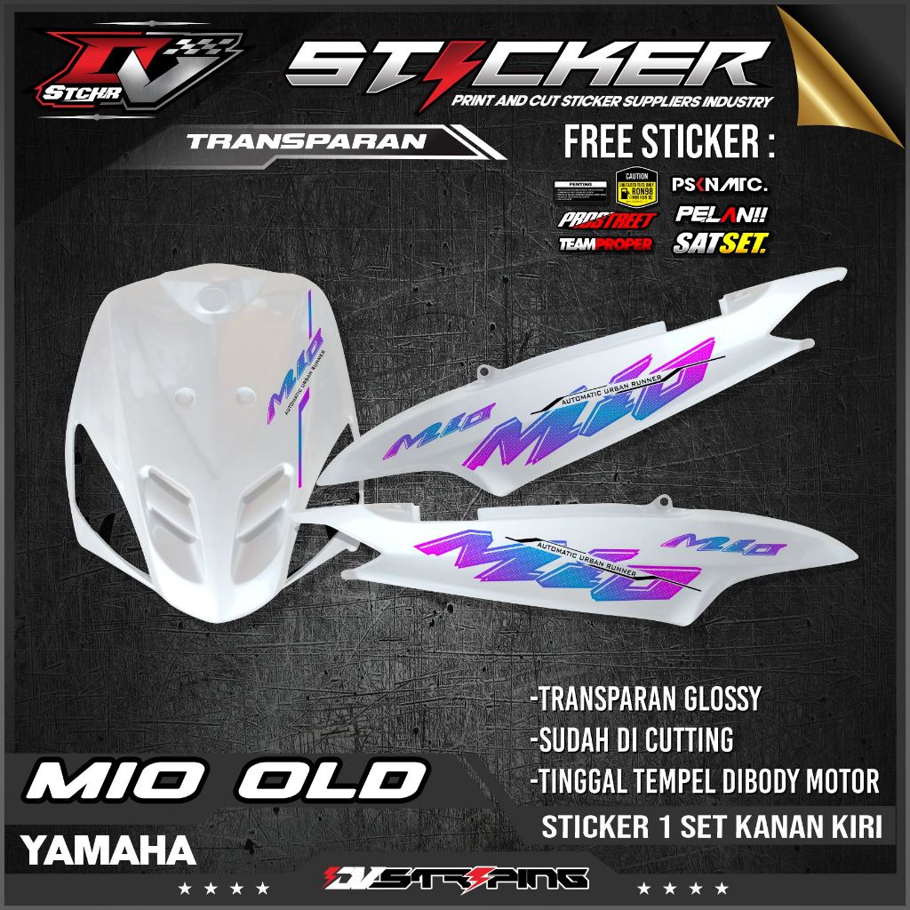 Mio Sporty Striping - สติ ๊ กเกอร ์ Yamaha Mio Sporty Transparent ...