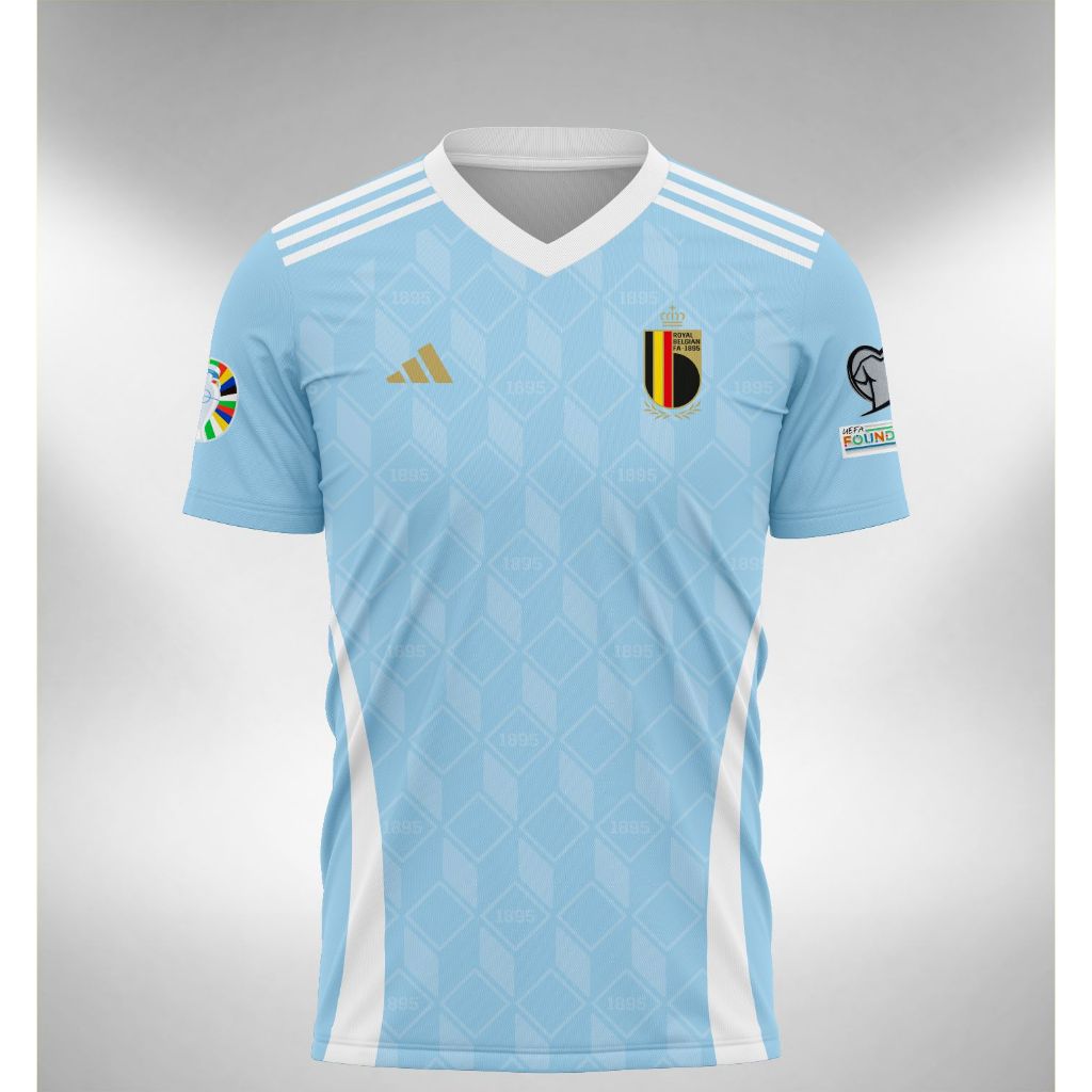 เสื้อกีฬาแขนสั้น ลายทีม Belgium Away Jersey 2024 2025 | Shopee Thailand