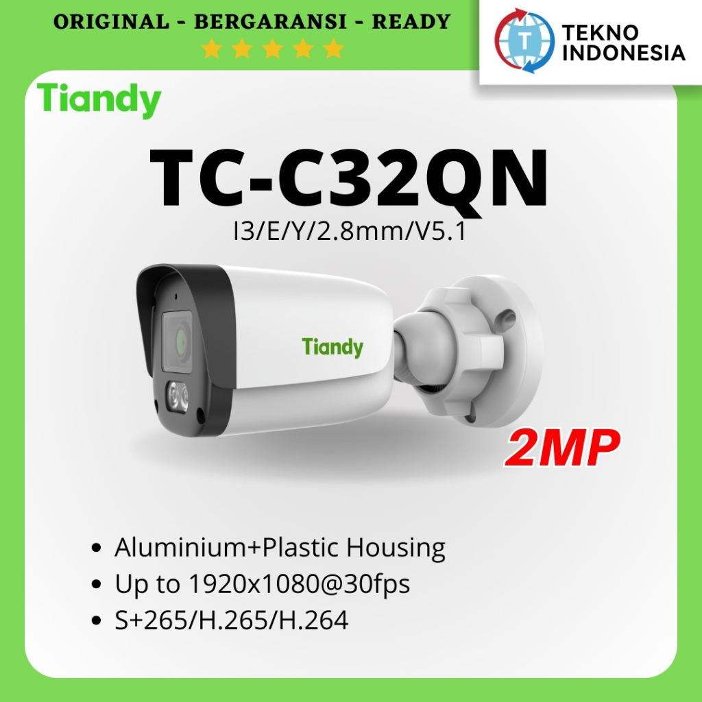 Tiandy TC-C32QN Spark 2MP ไมโครโฟนในตัวสมาร์ท IR 30M กล้อง IP กล้องวงจร ...