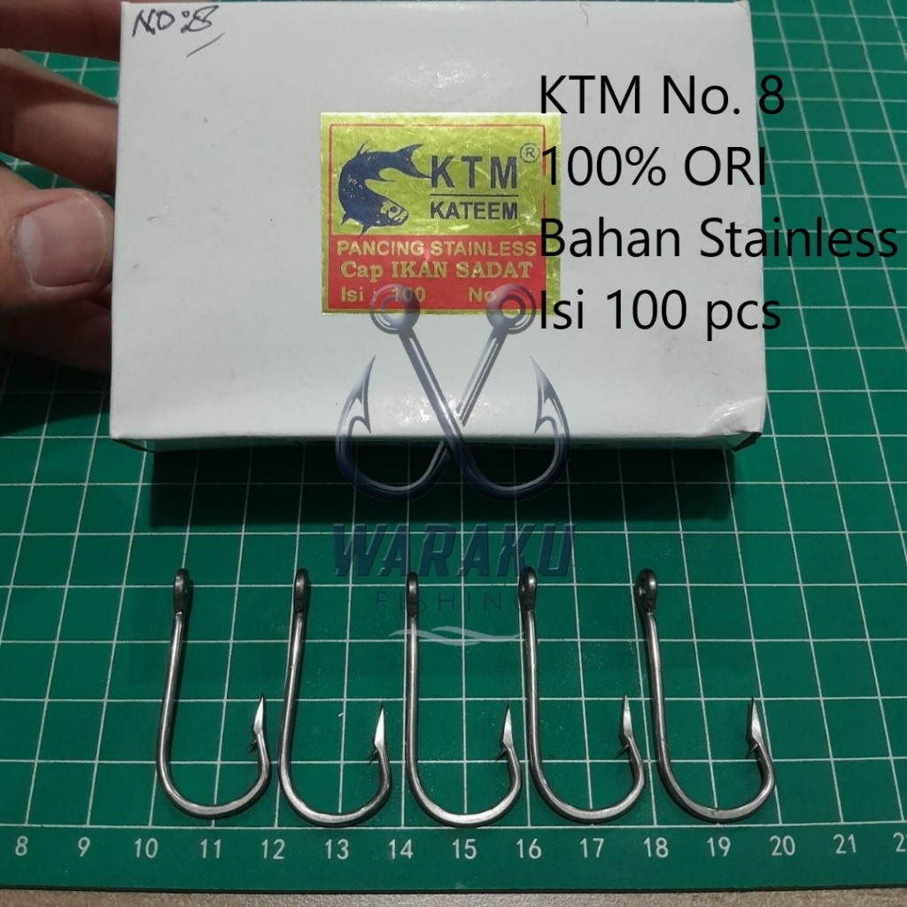 KTM Kateem Stainless Fishing Hook Fish Stamp 2335 / Fishermans Hook No ...
