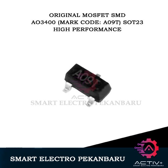 Original SMD AO3400 (MARKING CODE: A09T)SOT-23 SMD N-Channel MOSFET AO3400 A035.7A 30V SOT23 ...