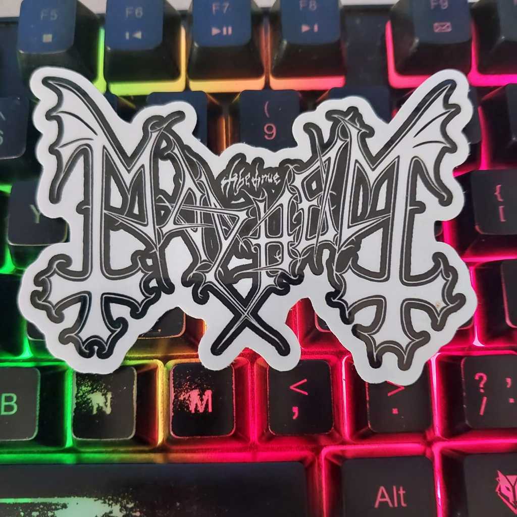 สติ๊กเกอร์วงดนตรี Mayhem - มอเตอร์ไซค์/หมวกกันน็อค/LAPTOP/HP ...