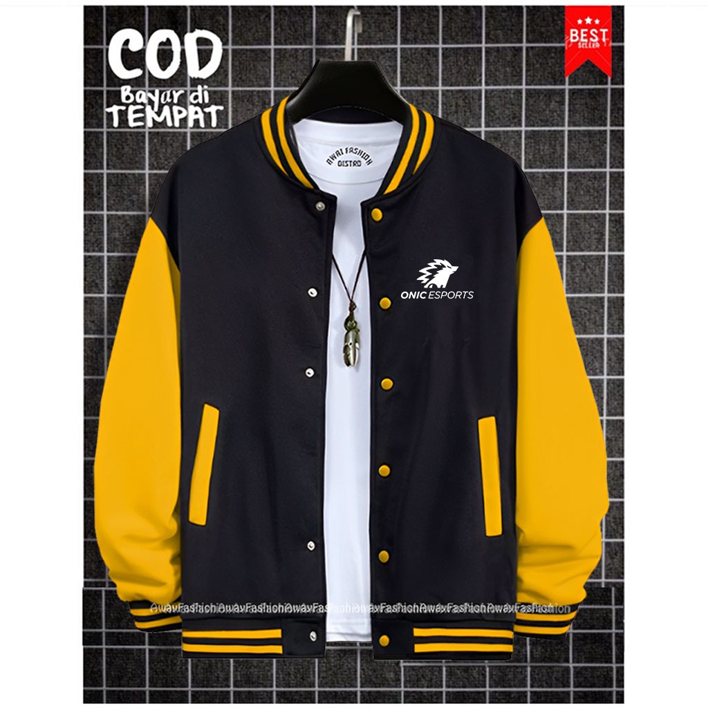 ฟรี Varsity Jacket ปุ่มข้อความสีขาว Onic Esporst 09 ล่าสุด Distro ...