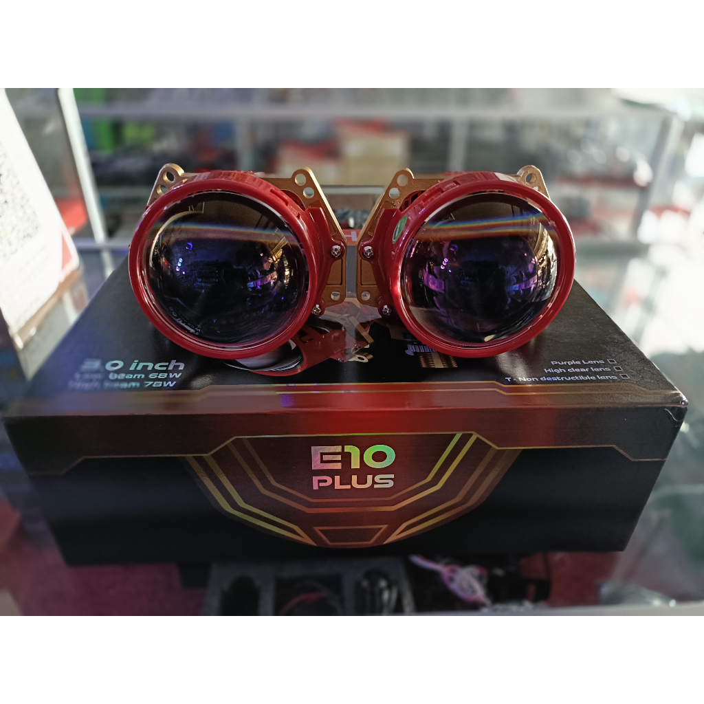 โปรเจคเตอร์ Billed VAHID E10 PLUS เลนส์สีม่วง 3 นิ้ว 68/78 วัตต์ ...