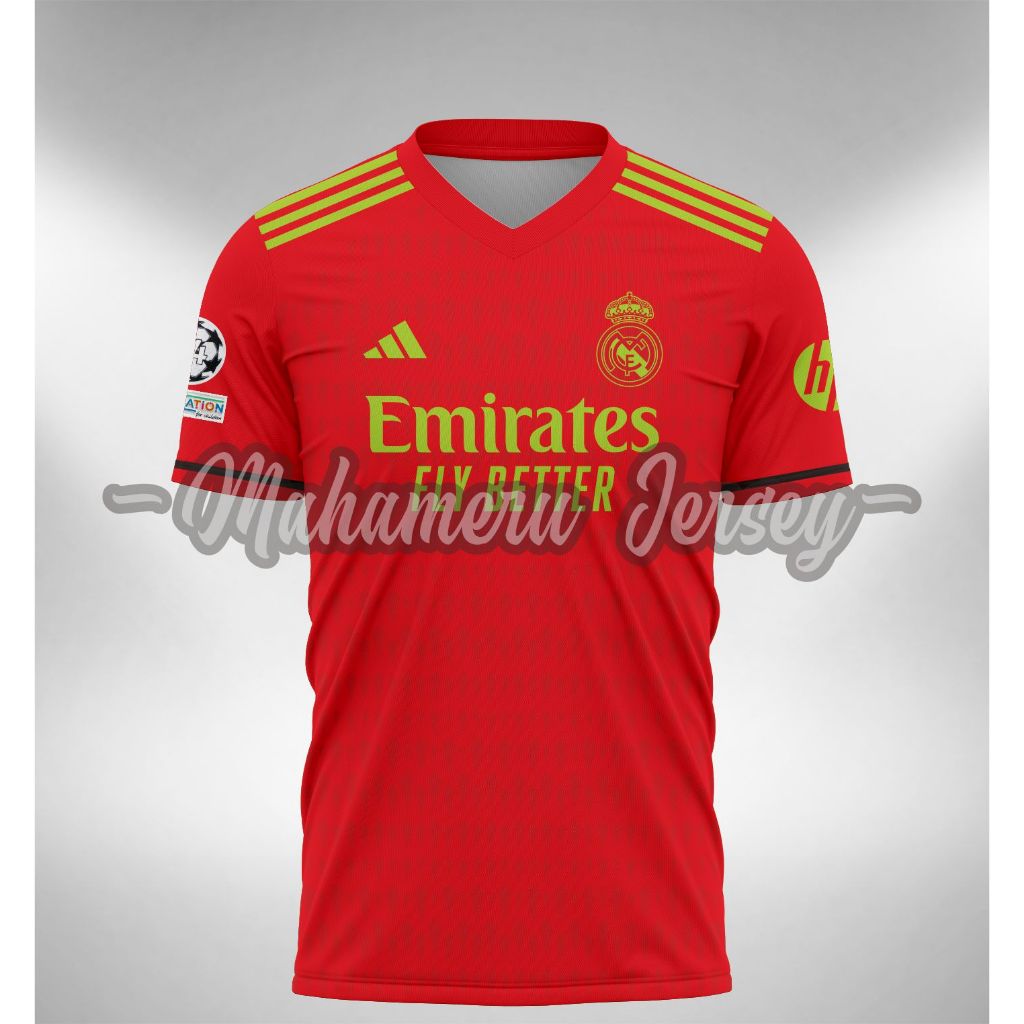 Merah Jersey Madrid GK 2024 สีแดง UCL | Shopee Thailand